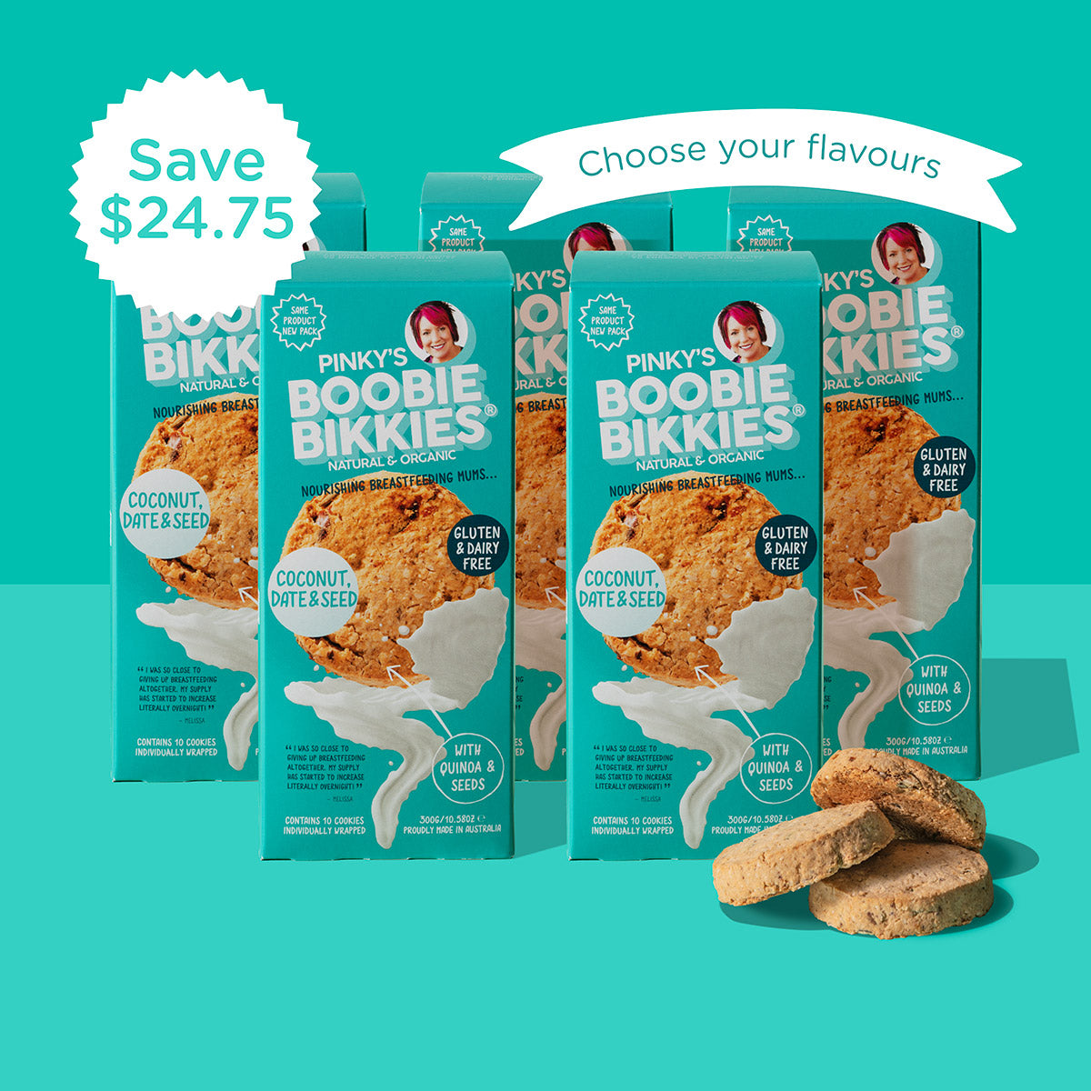 Boobie Bikkies Quin Pack - Australia's Favourite Lactation Cookies ...